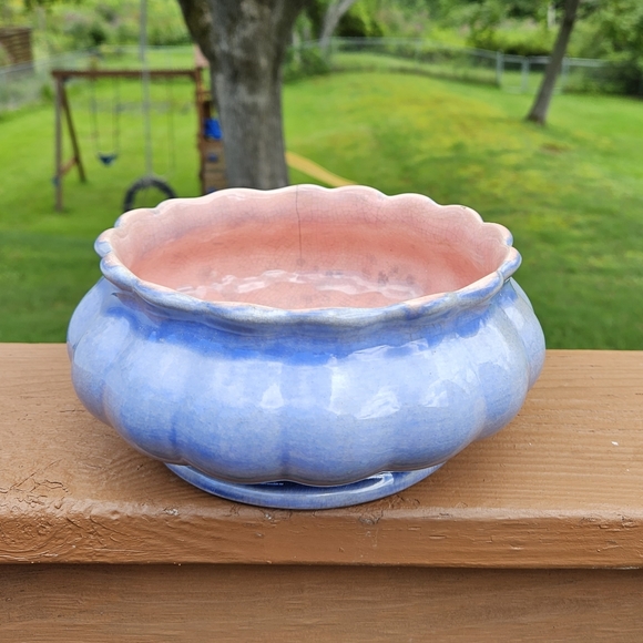 Vintage | Accents | Vintage Red Wing Pottery Planter Blue Pink 343 ...